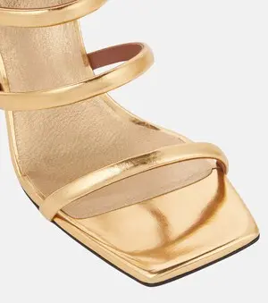 Alaïa Perfo Leather Sandals - Gold