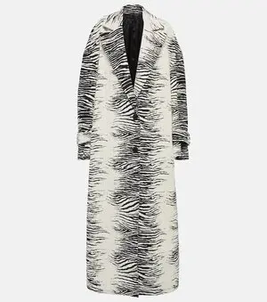 Attico Oversized Cotton-blend Coat - Multicoloured