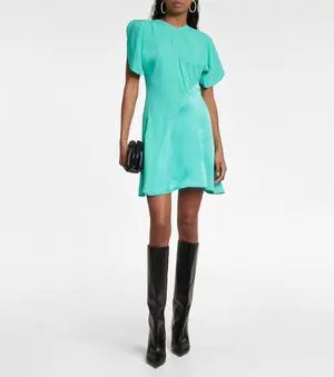 Victoria Beckham Asymmetric Minidress - Green