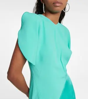 Victoria Beckham Asymmetric Minidress - Green