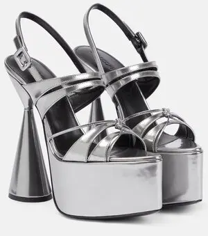 D'ACCORI Belle Platform Sandals - Silver