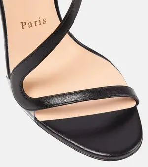 CHRISTIAN LOUBOUTIN Rosalie Leather Sandals - Black