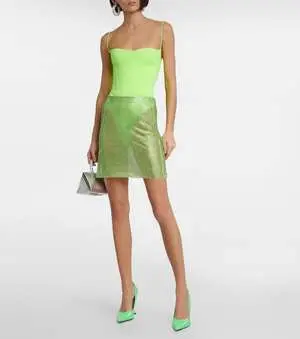 Giuseppe Di Morabito Crystal-embellished Miniskirt - Green