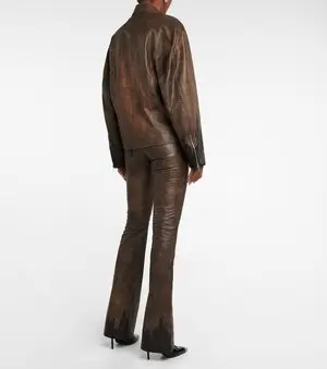 Alessandra Rich Leather Biker Jacket