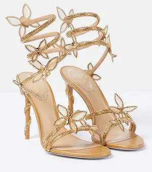 Rene Caovilla Butterflies Crystal-embellished High Sandals