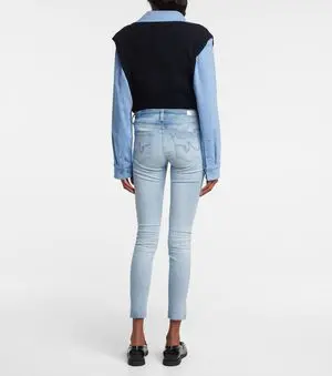 Ag Split Cuff Skinny Jeans