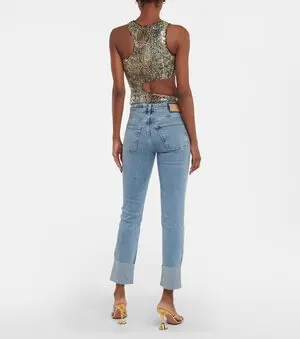 Ag Cuffed Straight Leg Jeans