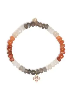 SYDNEY EVAN 14kt Yellow Gold Moonstone Bracelet - Multicolour