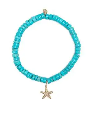 SYDNEY EVAN 14kt Yellow Gold Turquoise Bracelet - Blue
