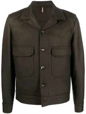 DELL'OGLIO Long-sleeve Button-up Shirt - Green
