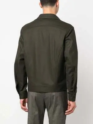 DELL'OGLIO Long-sleeve Button-up Shirt - Green