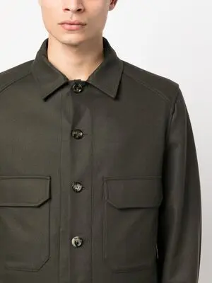DELL'OGLIO Long-sleeve Button-up Shirt - Green