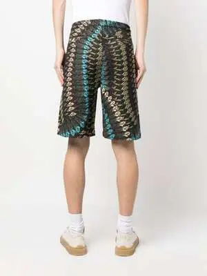 COUNTY OF MILAN Feather-print Straight-leg Shorts