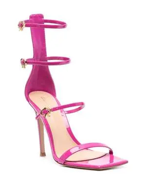 GIANVITO ROSSI Ribbon Uptown 105mm Leather Sandals - Pink
