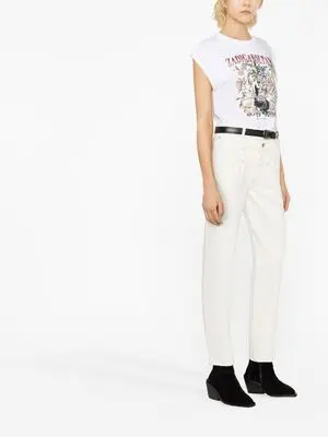 Closed High-waisted Straight-leg Jeans