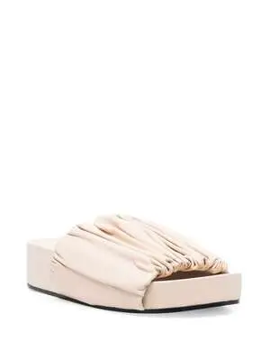 JIL SANDER Leather Platform Sandals