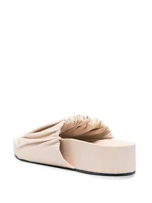 JIL SANDER Leather Platform Sandals