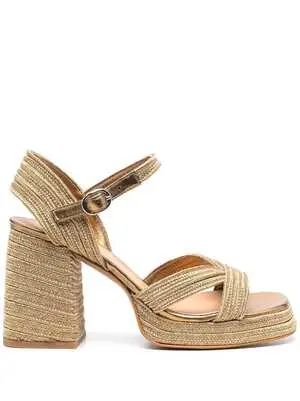 CastaÑer 100mm Platform Sandals - Gold