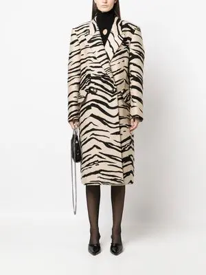 Stella McCartney Tiger Print Double-breasted Coat
