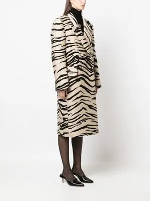 Stella McCartney Tiger Print Double-breasted Coat
