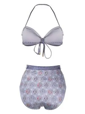 Zimmermann Paisley Print Halterneck Bikini