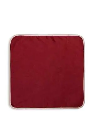 La DoubleJ Contrast Trimming Napkin Two-piece Set - Red
