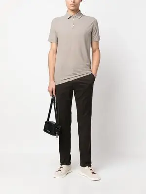 ZANONE Short-sleeved Polo Shirt - Neutrals