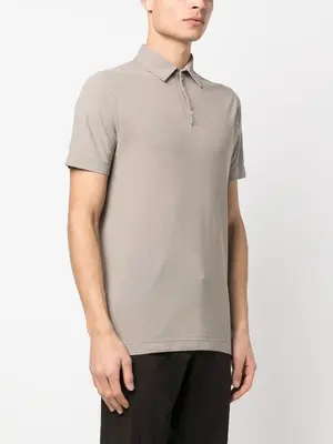 ZANONE Short-sleeved Polo Shirt - Neutrals