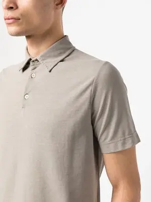 ZANONE Short-sleeved Polo Shirt - Neutrals