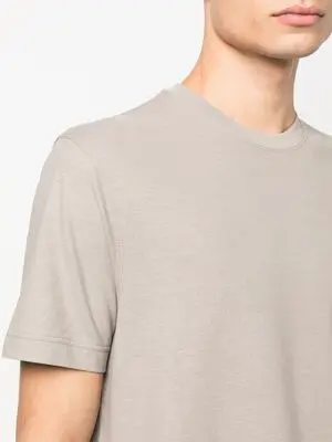 ZANONE Short-sleeved Cotton T-shirt - Neutrals