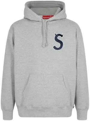 Supreme S Logo Drawstring Hoodie - Grey | Editorialist