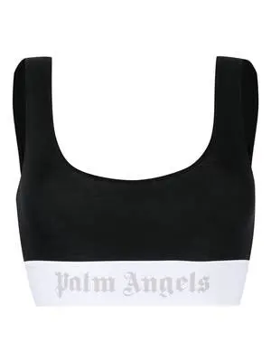 Palm Angels Embroidered-logo Elasticated-band Bra