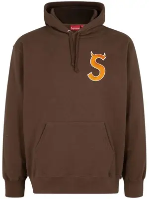 Supreme Logo Hoodie - Brown