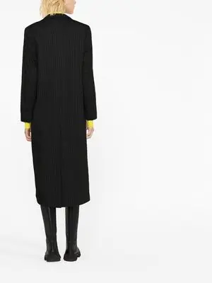 GANNI Double-breasted Striped Coat