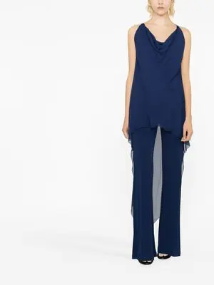 Alberta Ferretti Cowl Neck High-low Dress