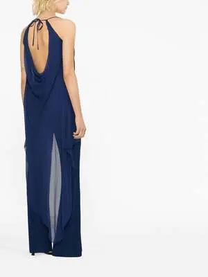 Alberta Ferretti Cowl Neck High-low Dress