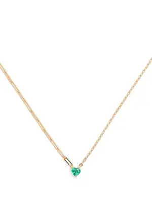 Yvonne Léon 18kt Yellow Emerald Heart Necklace