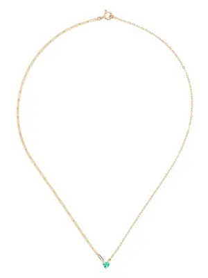 Yvonne Léon 18kt Yellow Emerald Heart Necklace