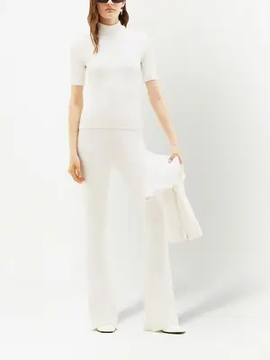 COURREGES Reediton Ribbed Flared Trousers - White