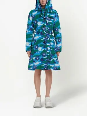 Marni All-over Floral-print Hooded Coat