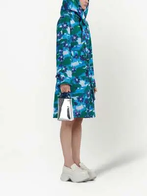 Marni All-over Floral-print Hooded Coat