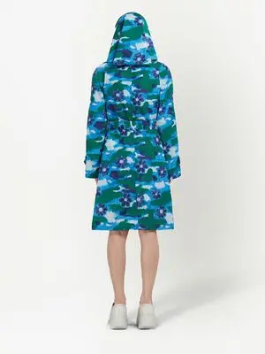 Marni All-over Floral-print Hooded Coat