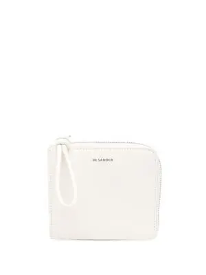 JIL SANDER Logo-stamp Zip-up Wallet - Neutrals