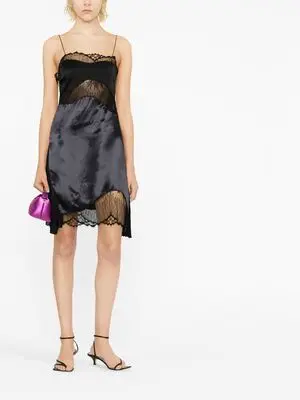 Victoria Beckham Lace-detail Satin Slip Dress