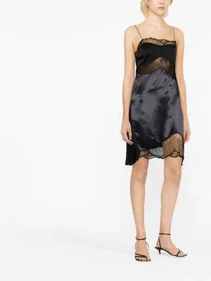 Victoria Beckham Lace-detail Satin Slip Dress