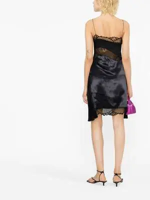 Victoria Beckham Lace-detail Satin Slip Dress
