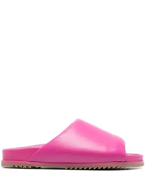 Rick Owens Granolas Leather Slides - Pink