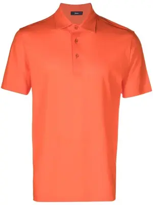 Herno Short-sleeved Polo Shirt - Orange