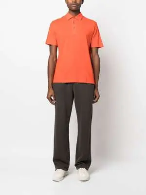 Herno Short-sleeved Polo Shirt - Orange
