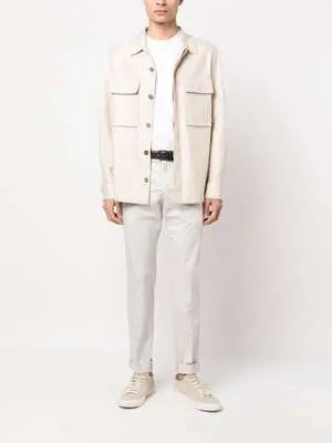 DONDUP Straight-leg Chino Trousers - Grey